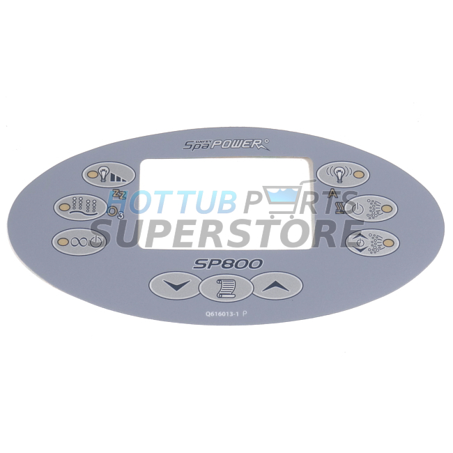 Oval Davey Spa Power SP800 Control Panel Overlay | UK Hot Tub Spares