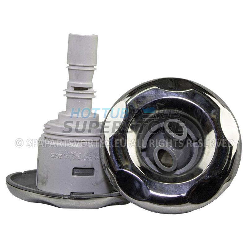 Mini Storm Grey Twin Roto 5-Point SS (Thread in) | Hot Tub Jets