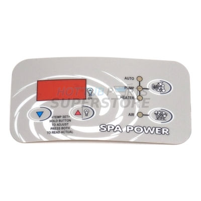 Davey Spa Power SP601 Control Panel Overlay | UK Hot Tub Parts