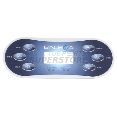 Balboa VL600S Topside Panel Overlay, 2 Pump | Hot Tub Parts Superstore